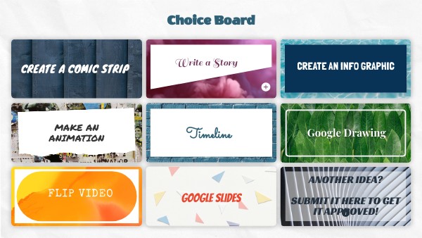 CHOICE BOARD EXAMPLE