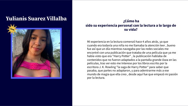 MI EXPERIENCIA POR EL GUSTO DE LA LECTURA | Genially