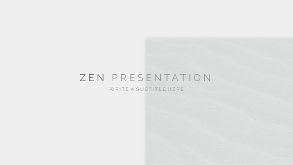 ZEN PRESENTATION