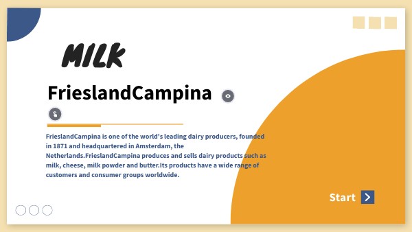 A premium milk company: FrieslandCampina | Genially
