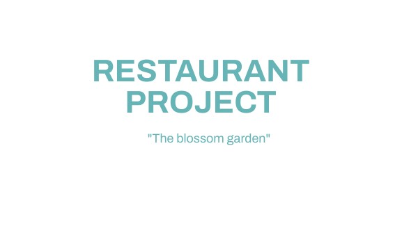 Restaurant Project