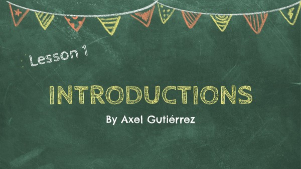 Adults Lesson 1 - Introductions | Genially