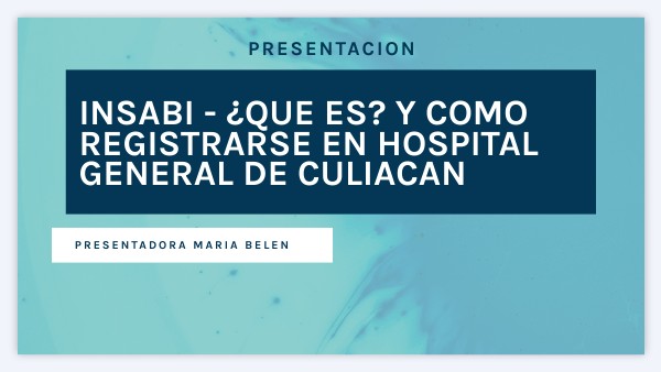 PRESENTACIÓN DE INSABI