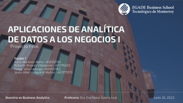 Proyecto final de Inteligencia de Negocios - E1-2023 | Genially