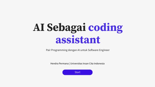 AI Sebagai coding assistant | Genially