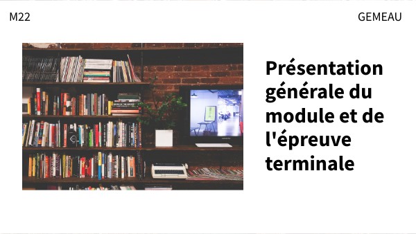 Présentation M22 et E1