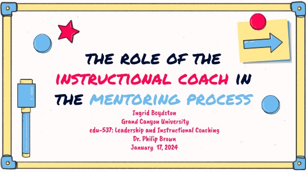 EDU 537 Professional Development Instructional Coaching Slide Show ...