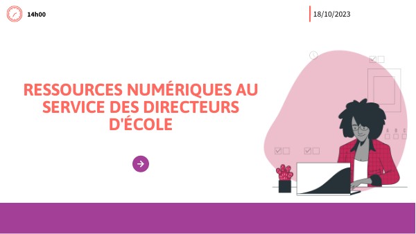 Ressources numériques au service des directeurs | Genially