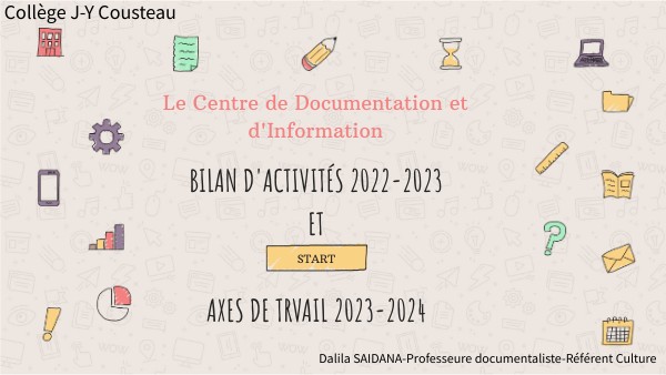 Bilan d'activités CDI 2022-2023