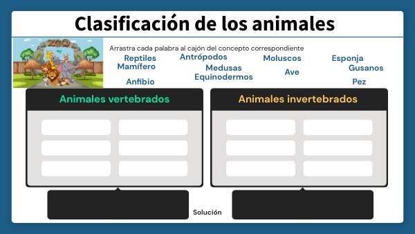 JUEGO CLASIFICACIÓN ANIMALES