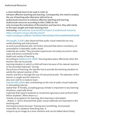 Audiovisual Resources