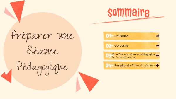 préparer un séance pédagogique | Genially