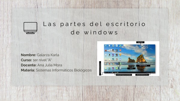 Las partes del escritorio de windows | Genially