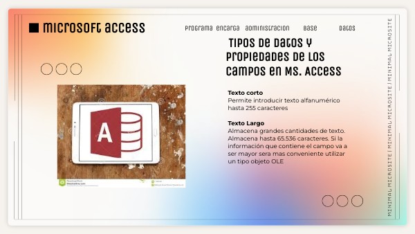 MICROSOFT ACCESSS | Genially