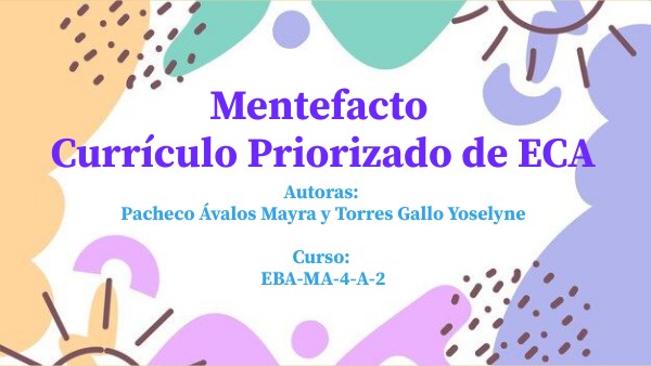 Mentefacto del Currículo de ECA | Genially