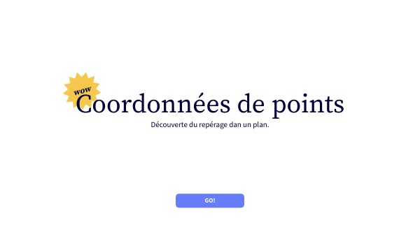 Présentation coordonnées de points | Genially