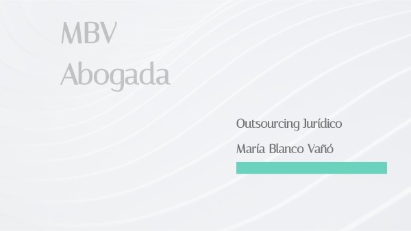 Outsourcing jurídico Maria Blanco Vaño