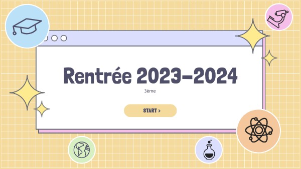 Rentrée 3èmeS | Genially