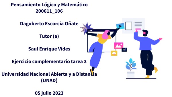 Ejercicio complementario tarea 3 pensamiento lógico y matemático | Genially