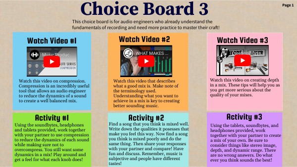 Choice Board 3
