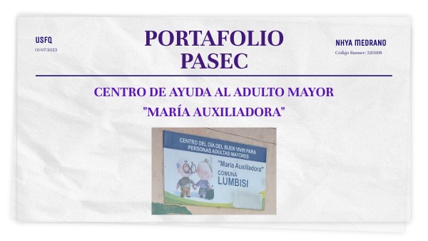 Portafolio PASEC | Genially