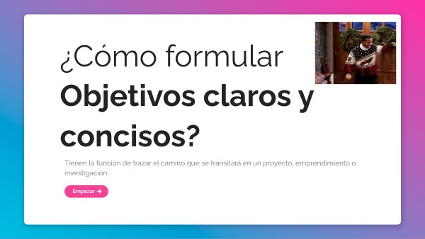 Objetivos taller | Genially