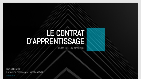 Le contrat d'apprentissage | Genially