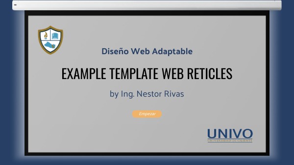 EXAMPLE TEMPLATE WEB RETICLES