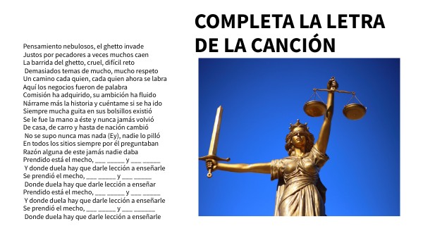 Completa la letra "voz pasiva" | Genially