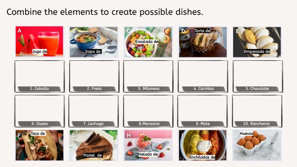 Vocabulario Comida | Genially