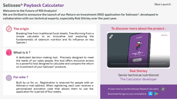 Discover Selisseo® Payback Calculator