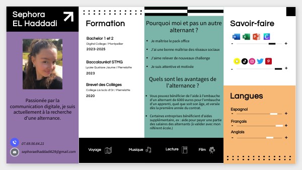 Copie - CV COMPACT | Genially