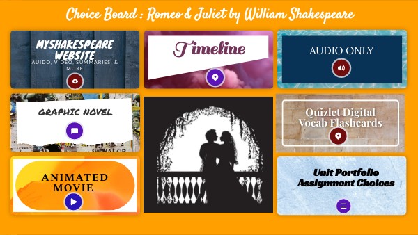 CHOICE BOARD: Romeo & Juliet