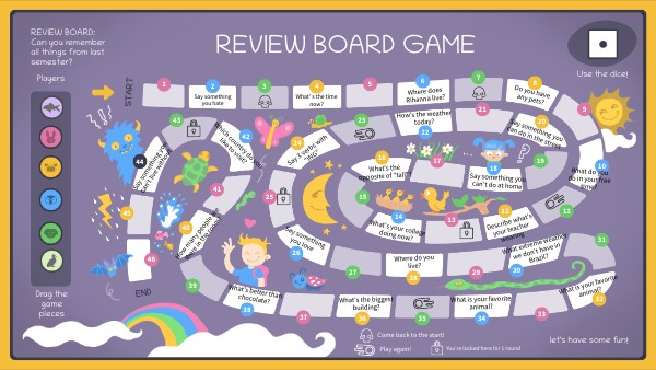 REVIEW ENGLISH BOARD GAME | Genially