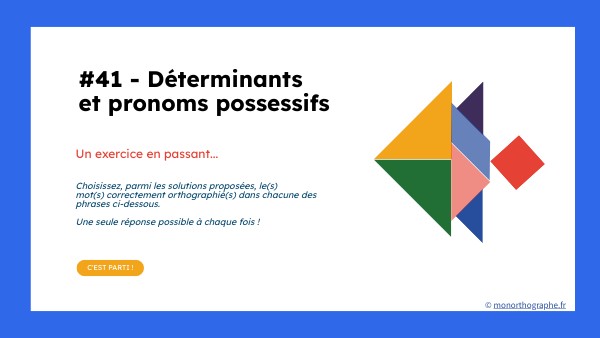 #41 Les possessifs 5q | Genially