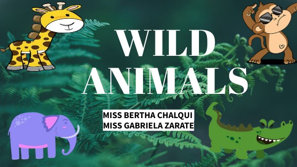 WILD ANIMALS- WRITING | Genially