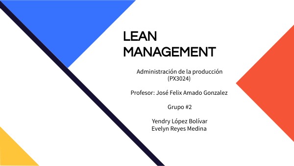 Lean Management | Genially