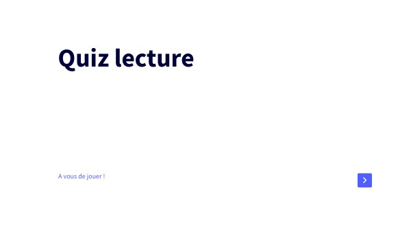 Quiz lecture