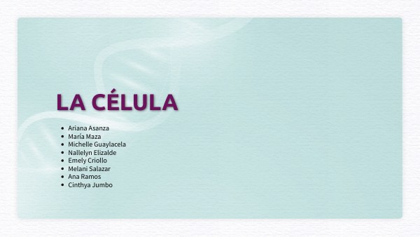 LA CÉLULA | Genially