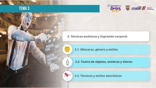 M4 -Tema 3 : Técnicas escénicas y Expresión corporal. | Genially