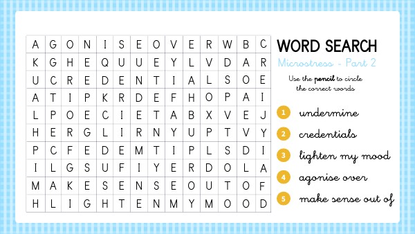 C1 - Look for the word - Microstress reading - Part 2 | Genially