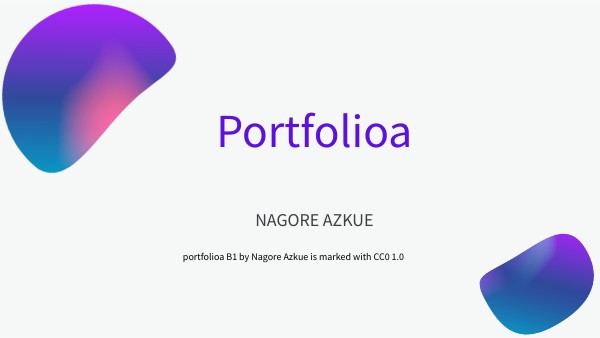Portfolioa-Nagore