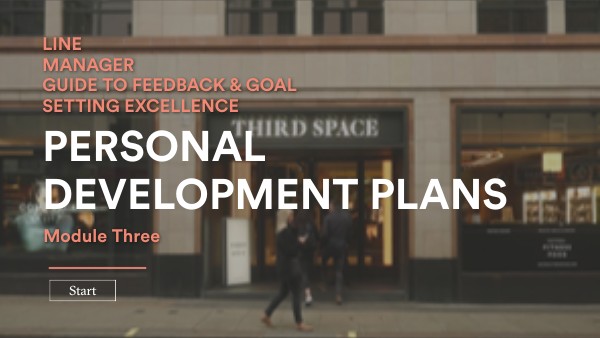 Personal Development Plans