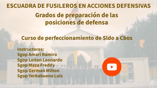 Preparación de las posiciones de defensa | Genially