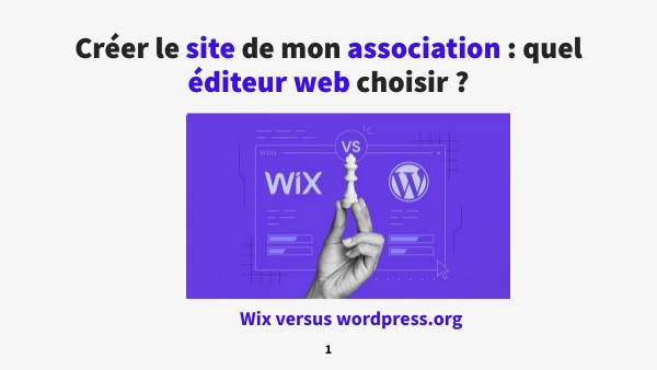 Créer le site de mon association : quel éditeur web choisir