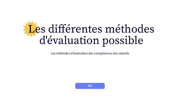 Methodes d'évaluation | Genially
