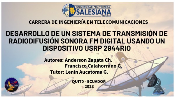 Desarrollo de un sistema de transmisión de radiodifusión sonora FM dig ...
