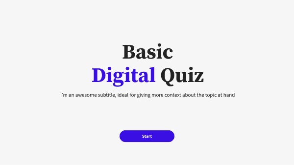 BASIC DIGITAL QUIZ