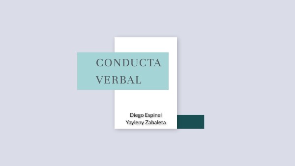 Conducta Verbal