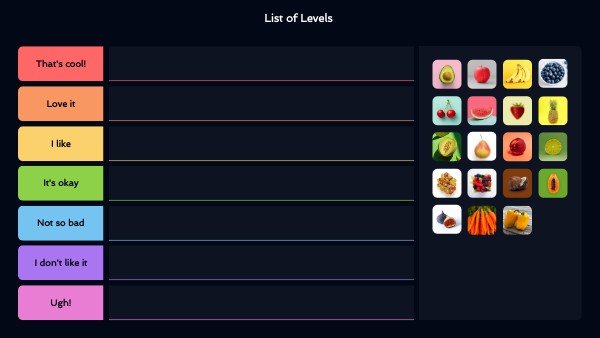 LIST OF LEVELS | Genially